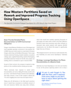 Western Partitions Improved Progress Tracking | OpenSpace