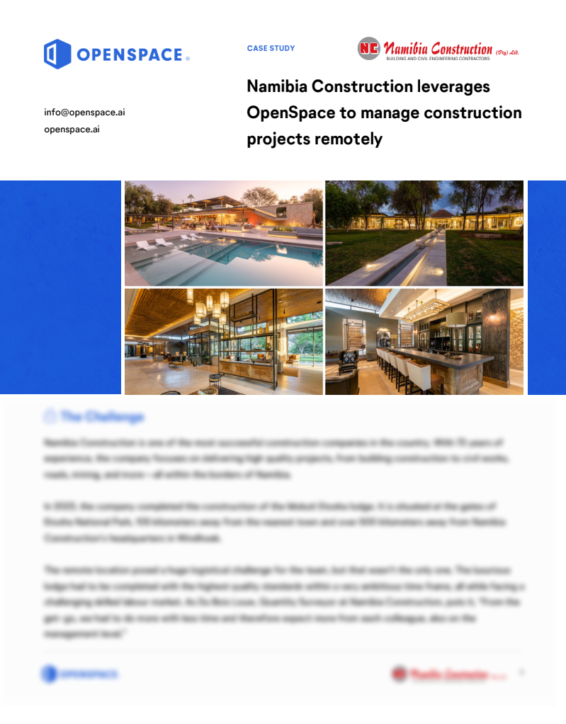 Namibia Construction More Efficient | OpenSpace Reality Capture